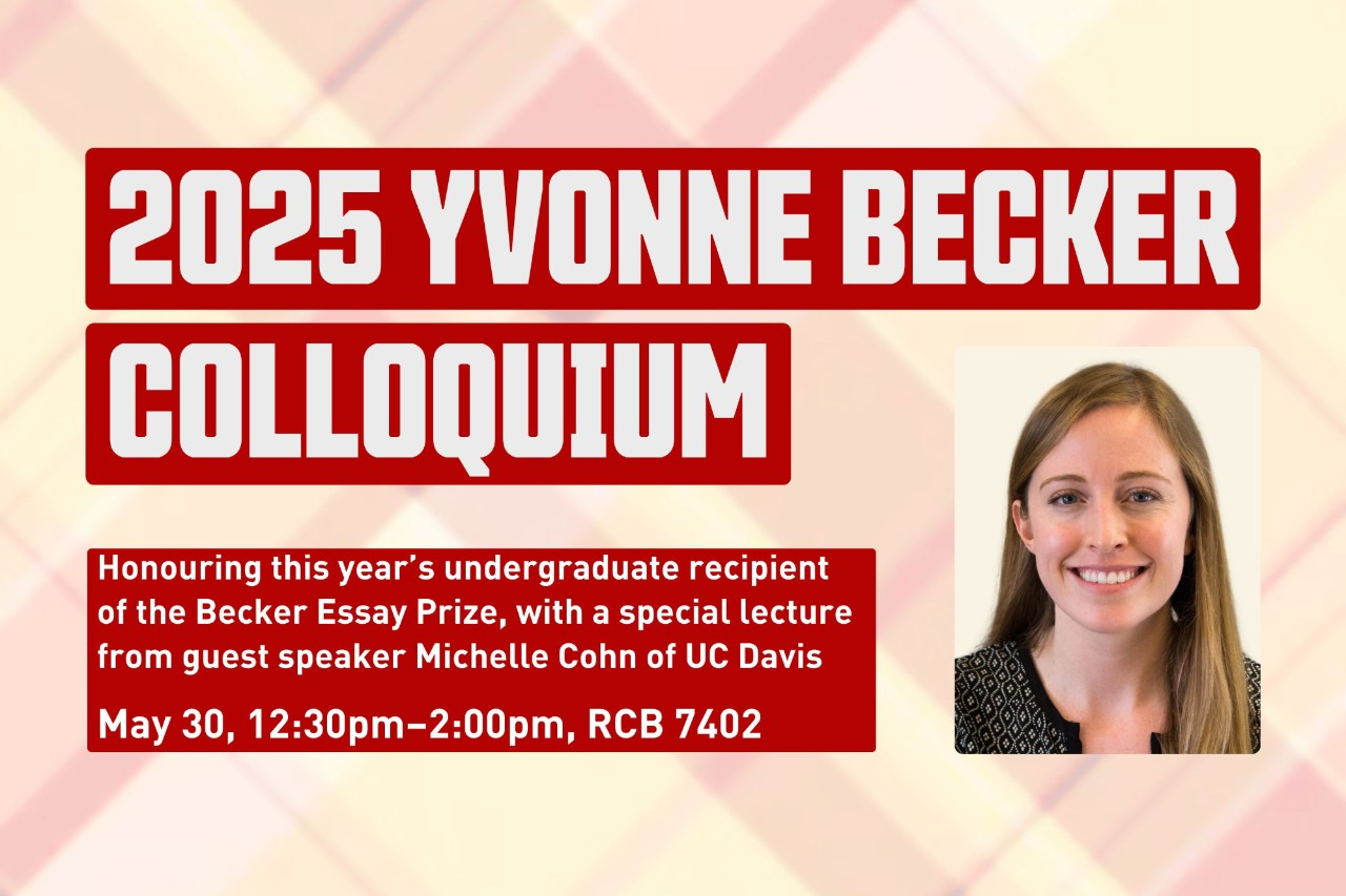 Yvonne Becker Colloquim Speaker @ Simon Fraser University – Michelle Cohn